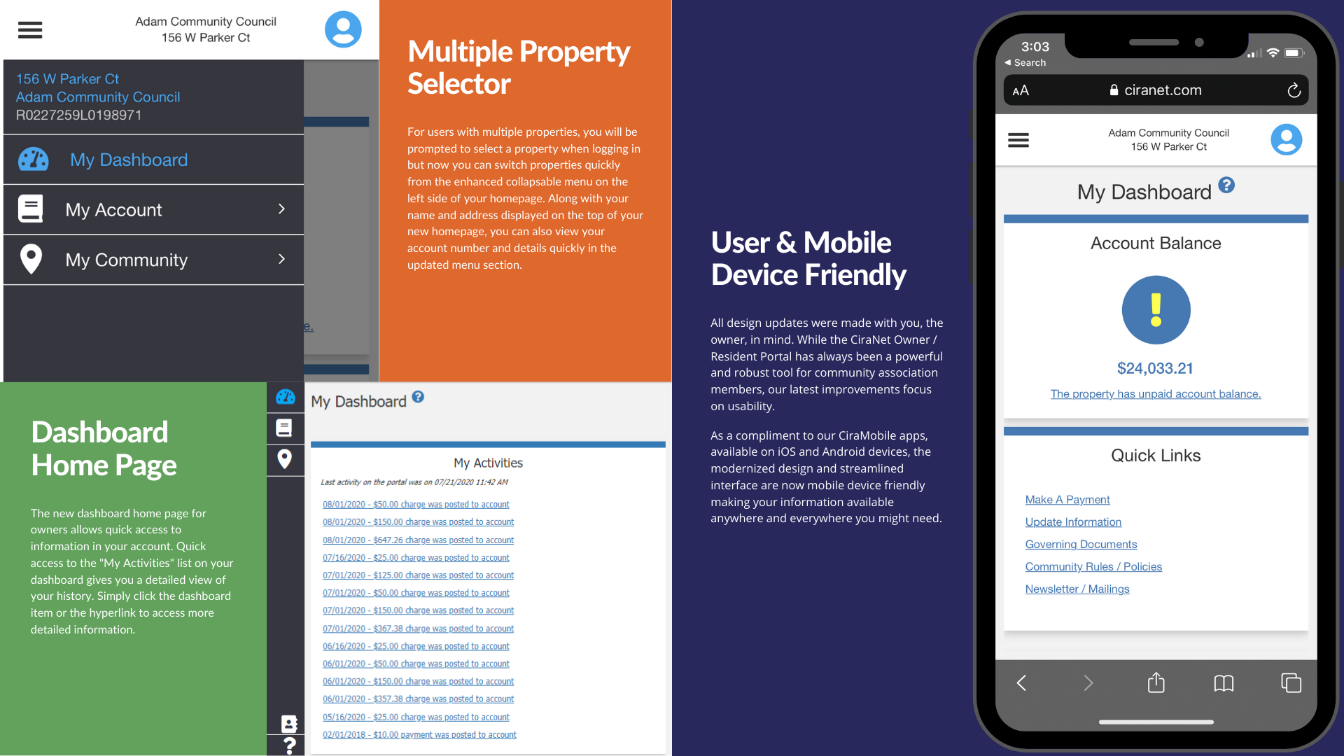 CiraNet Owner / Resident Portal